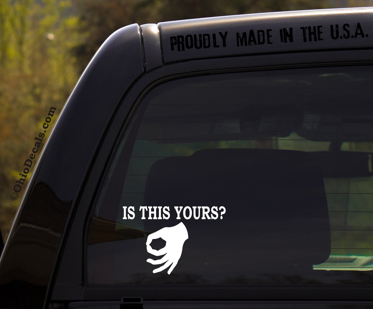 is This Yours? Funny Circle Hand Punch Game/Vinyl Decal/Sticker ...