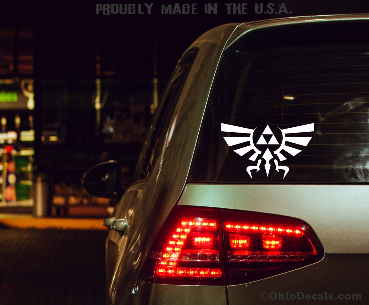Legend of Zelda Hyrule Crest Vinyl Decal - TriForce Laptop Sticker ...